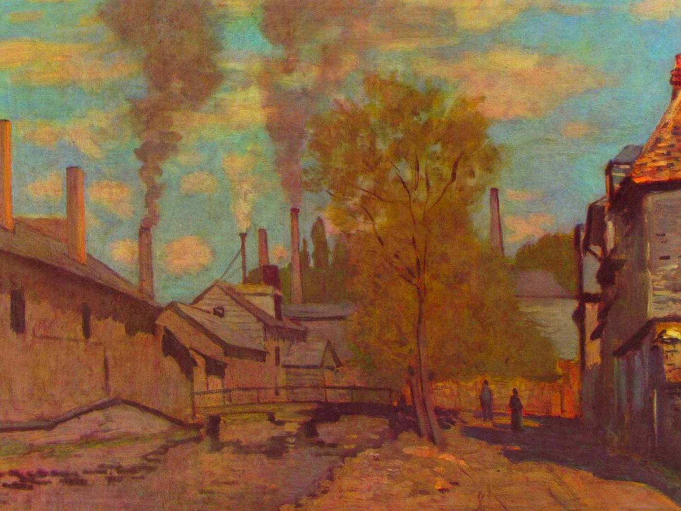 Wallpaper Painting Claude Monet - City street » On-desktop.com ...