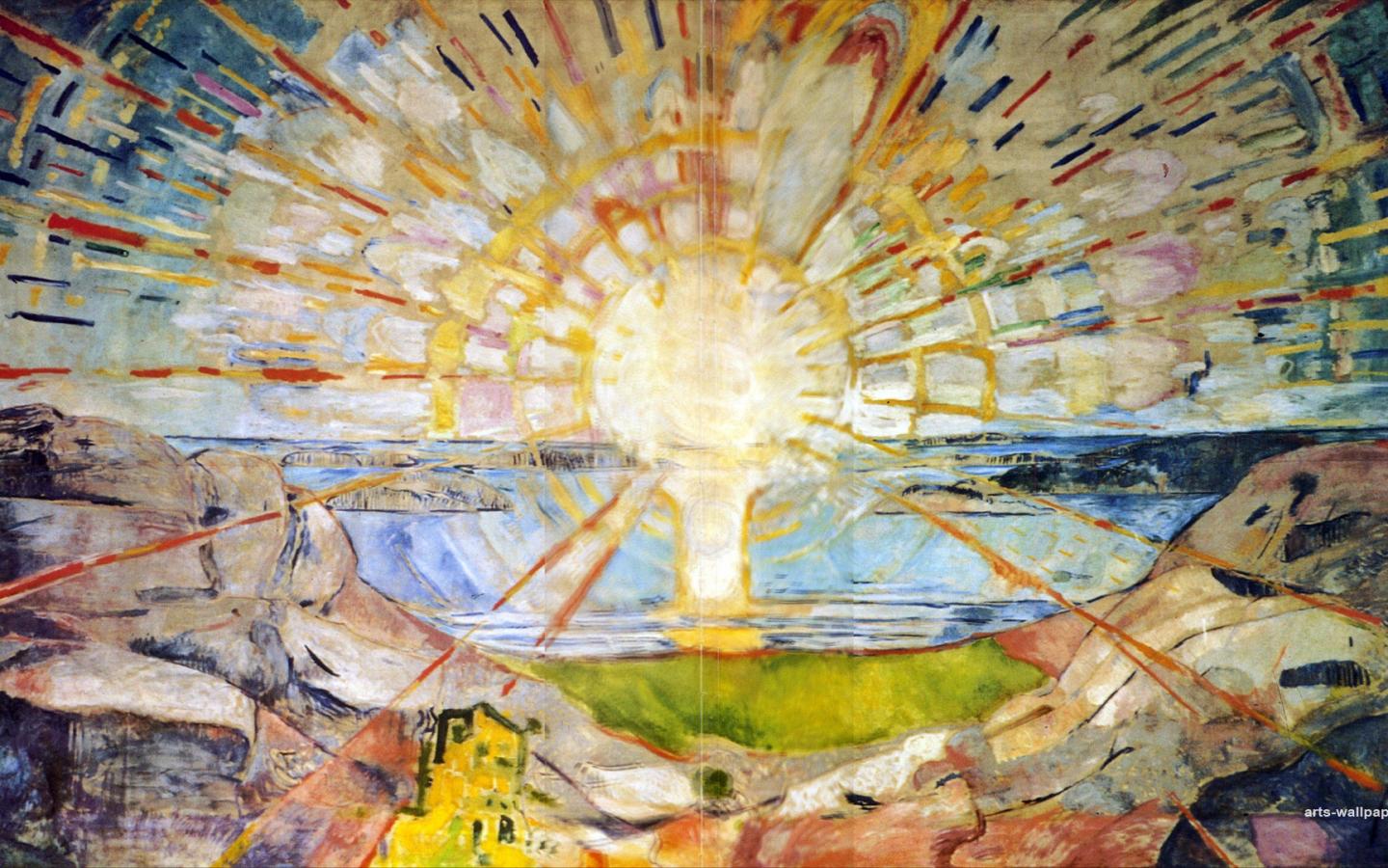 Wallpaper Painting Edvard Munch - Sunrise » On-desktop.com - Desktop ...